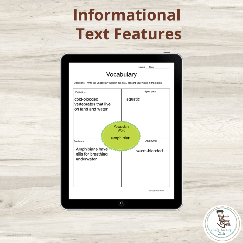 Read Smarter Not Harder With Text Features Lively Literacy Rocks